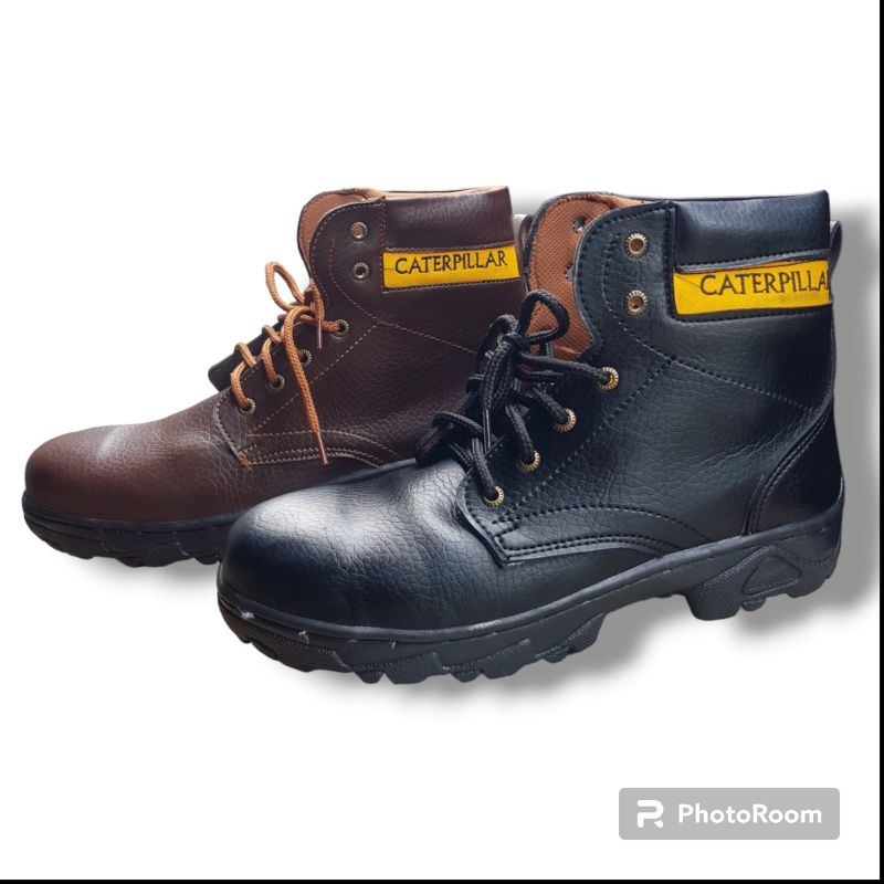 Jual SEPATU BOOTS CATERPILLAR HITAM KULIT||SOL DIJAHIT MELINGKAR ...