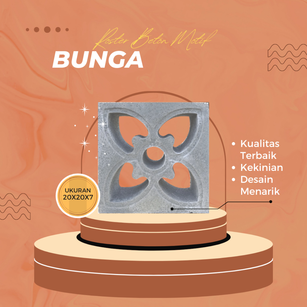 Jual Roster Beton Minimalis Atau Loster Beton Motif Bunga | Shopee ...