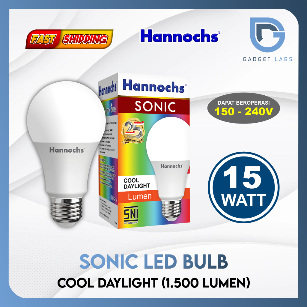 Jual Lampu LED Bohlam Hannochs SONIC LED Bulb 15 Watt | Shopee Indonesia Jual Lampu LED Bohlam Hannochs SONIC LED Bulb 15 Watt | Shopee Indonesia