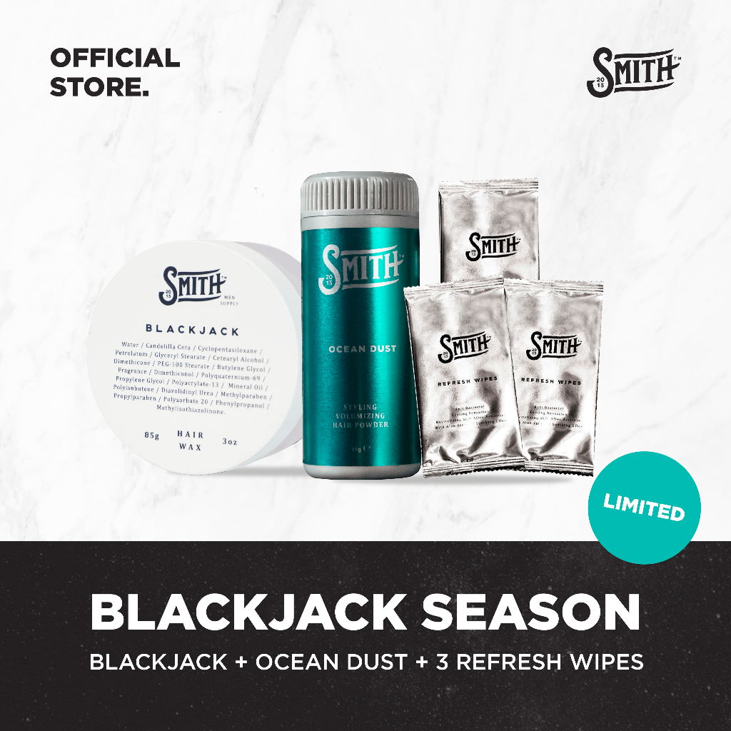 Jual SMITH - Blackjack + Ocean Dust + Refresh Wipes 3pcs | Shopee Indonesia
