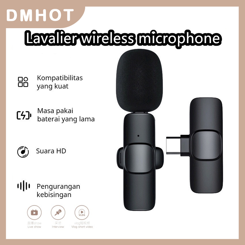 Jual Mic Microphone Mic Clip On Wireless USB PC Laptop Zoom Webinar ...