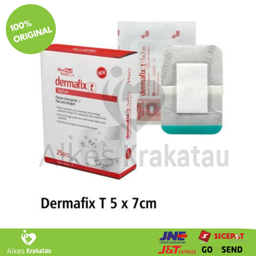 Jual Dermafix T 5 x 7cm OneMed isi 25 pcs / Plester Bening Steril One ...