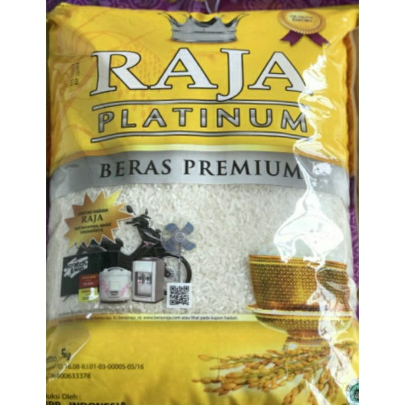 Jual beras raja platinum beras premium beras kemasan 5kg | Shopee Indonesia