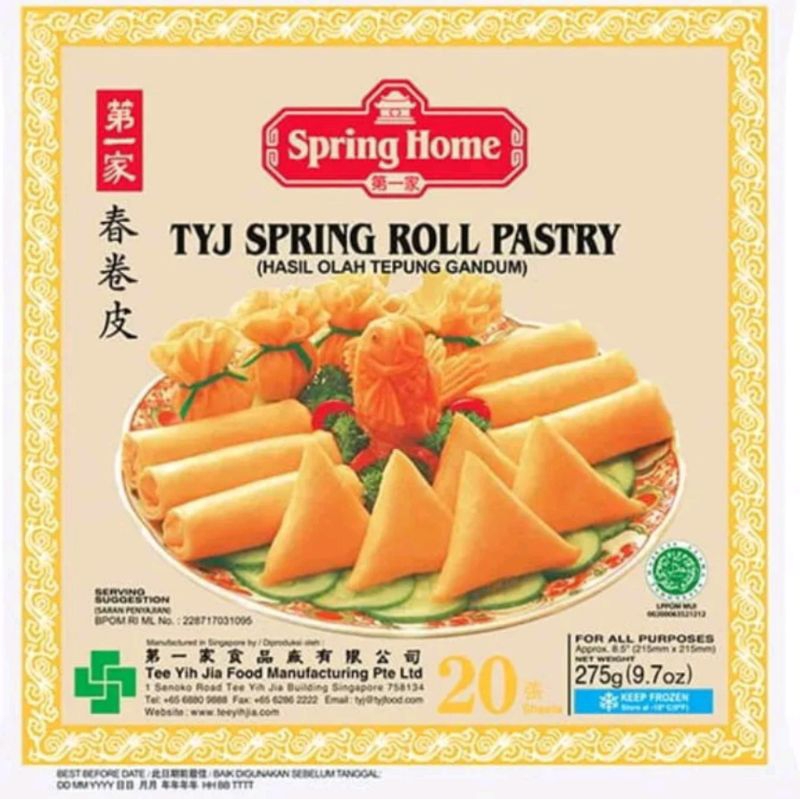 Jual Spring Roll Skin Pastry 8.5" TYJ 275gr | Shopee Indonesia