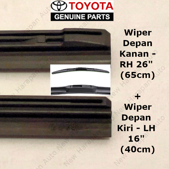Jual Refill Karet Wiper Blade 26"+16" inch ORIGINAL TOYOTA Kijang Innova Reborn-Noah Nav1 ...