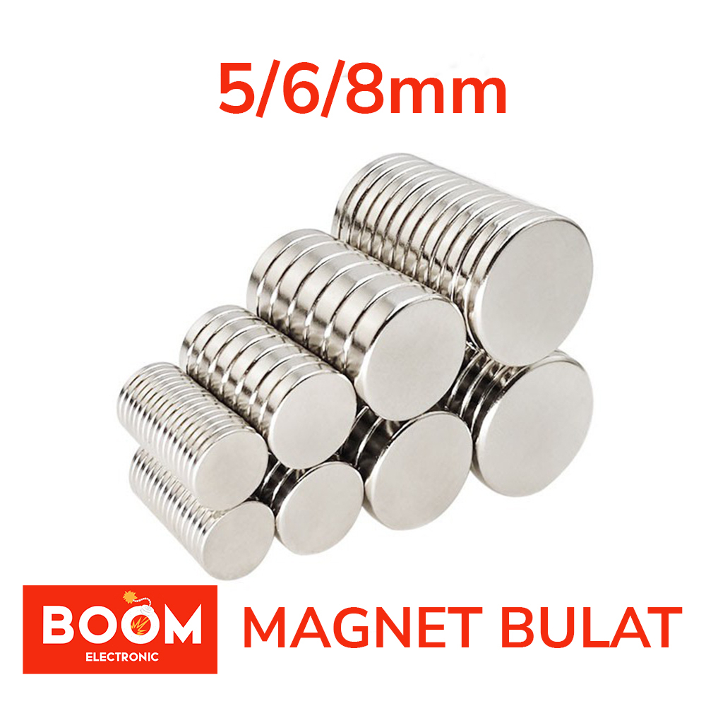 Jual Magnet Neodymium Bulat Diameter 8mm 6mm dan 5mm | Shopee Indonesia