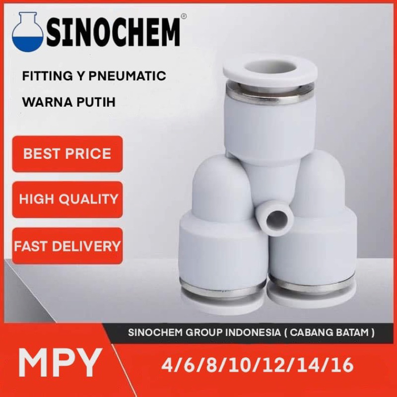 Jual SINOCHEM MPY fitting Y pneumatic | Shopee Indonesia