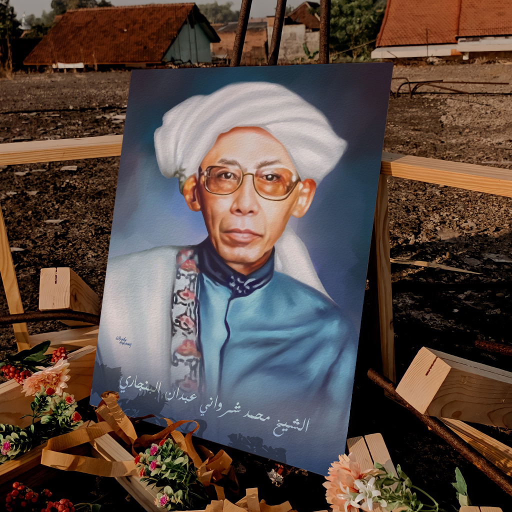 Jual Lukisan KH. Syarwani Abdan Al-Banjari / Guru Bangil diatas Papan ...