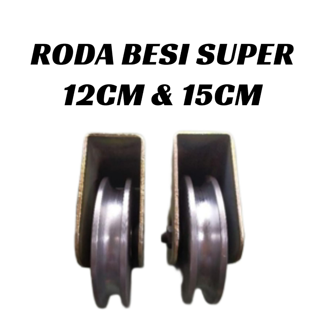 Jual roda BESI SUPER 12 dan 15cm ornamen pintu besi dan pagar besi ...