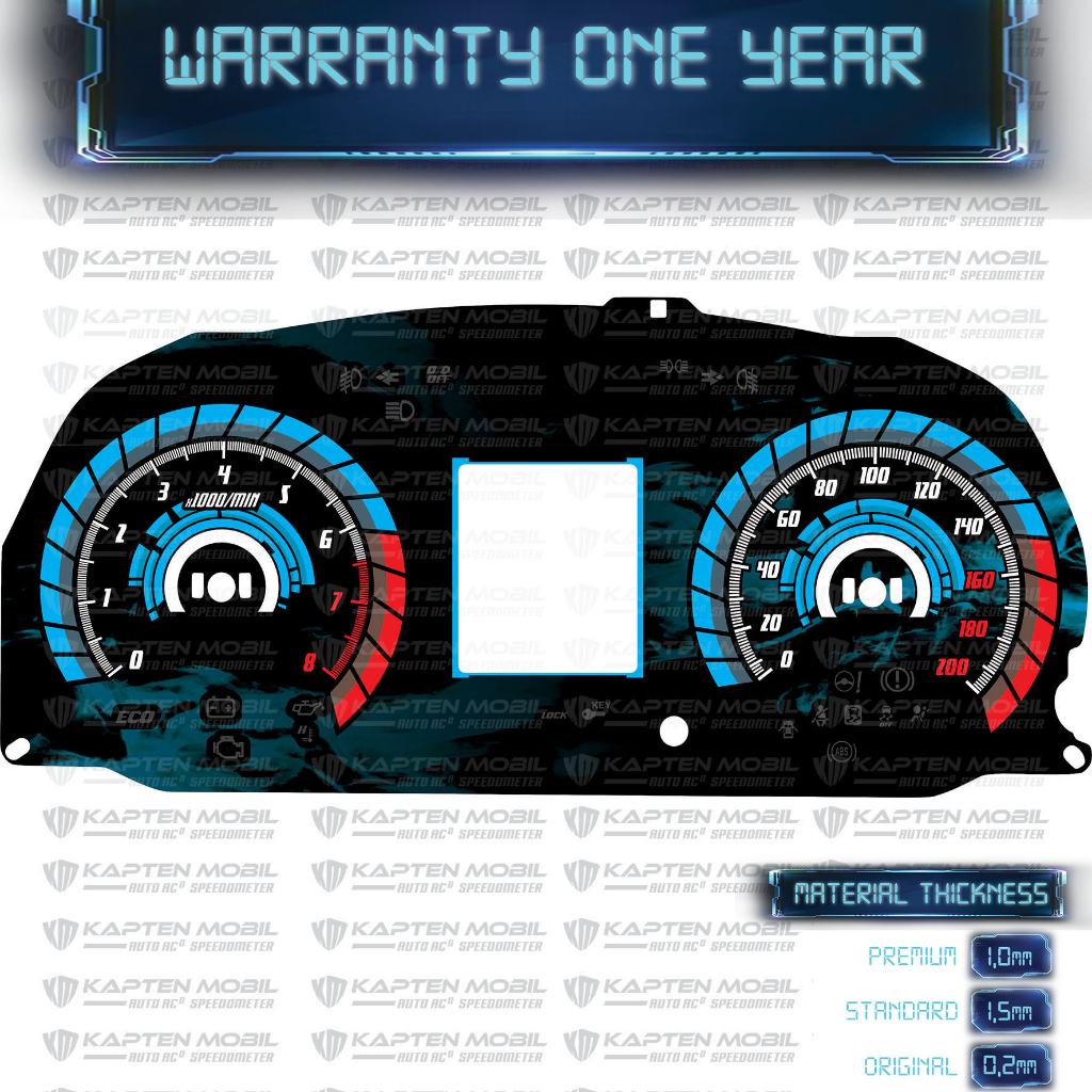 Jual Custom Panel Speedometer Mobil X Pander Fire Blue Series | Shopee ...