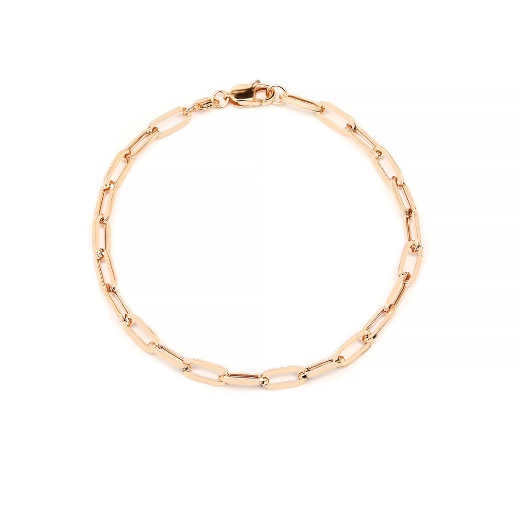 Jual Lino and sons - Gelang Emas 18k (H Paper Clip 0.85 Gold Bracelet ...