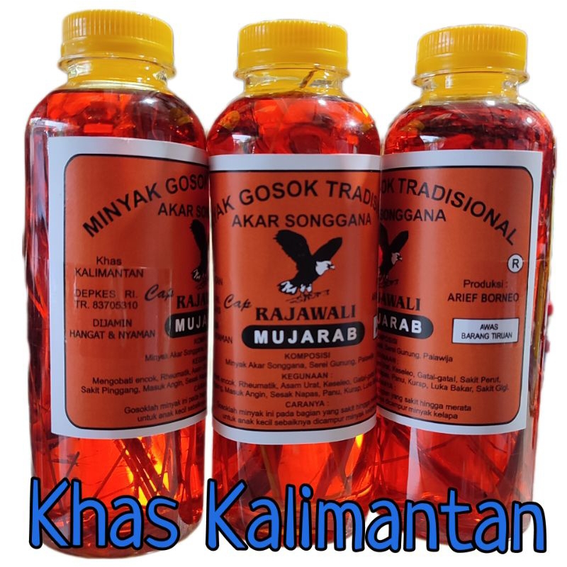 Jual Minyak Gosok Akar Songgana Khas Kalimantan Botol Plastik Isi 250ml ...