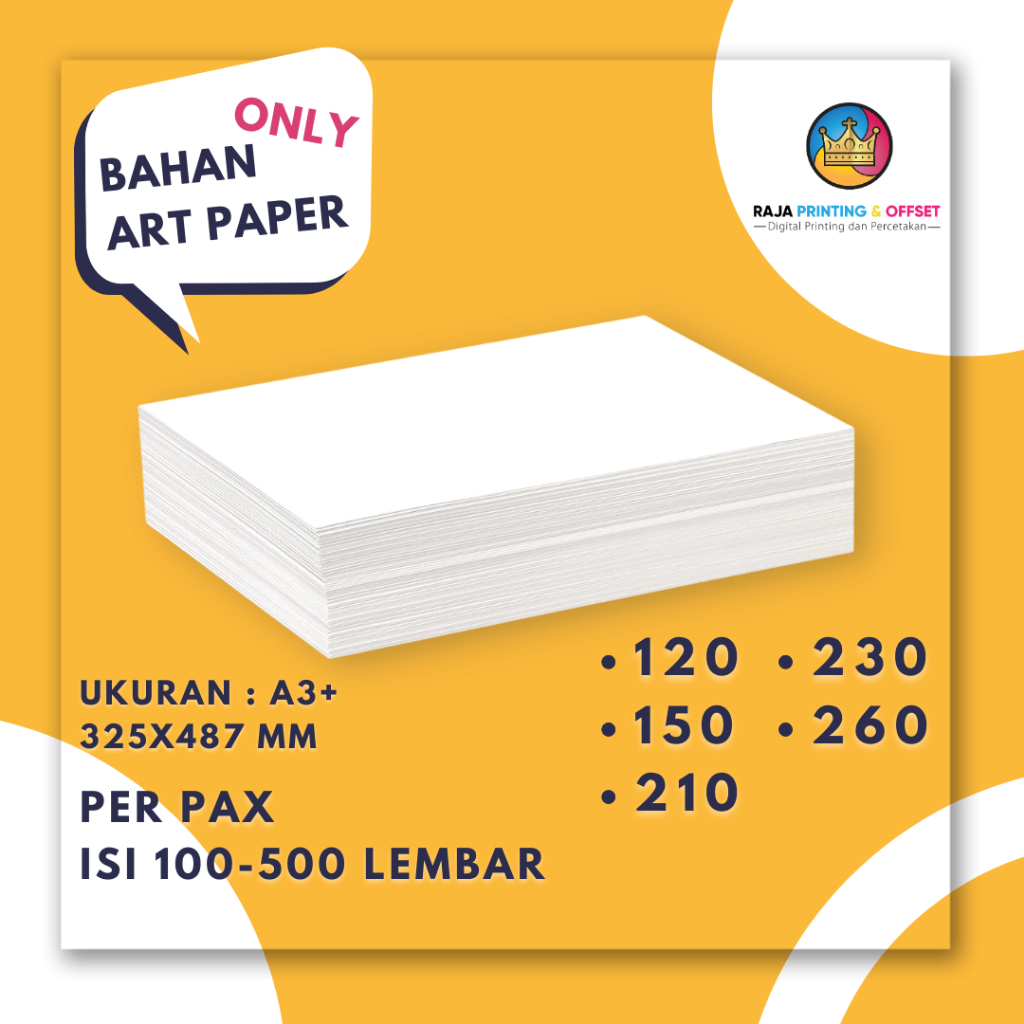 Jual BAHAN ART PAPER A3+ 325X487MM 120 | 150 | 210 | 230 | 260 | 310 ...