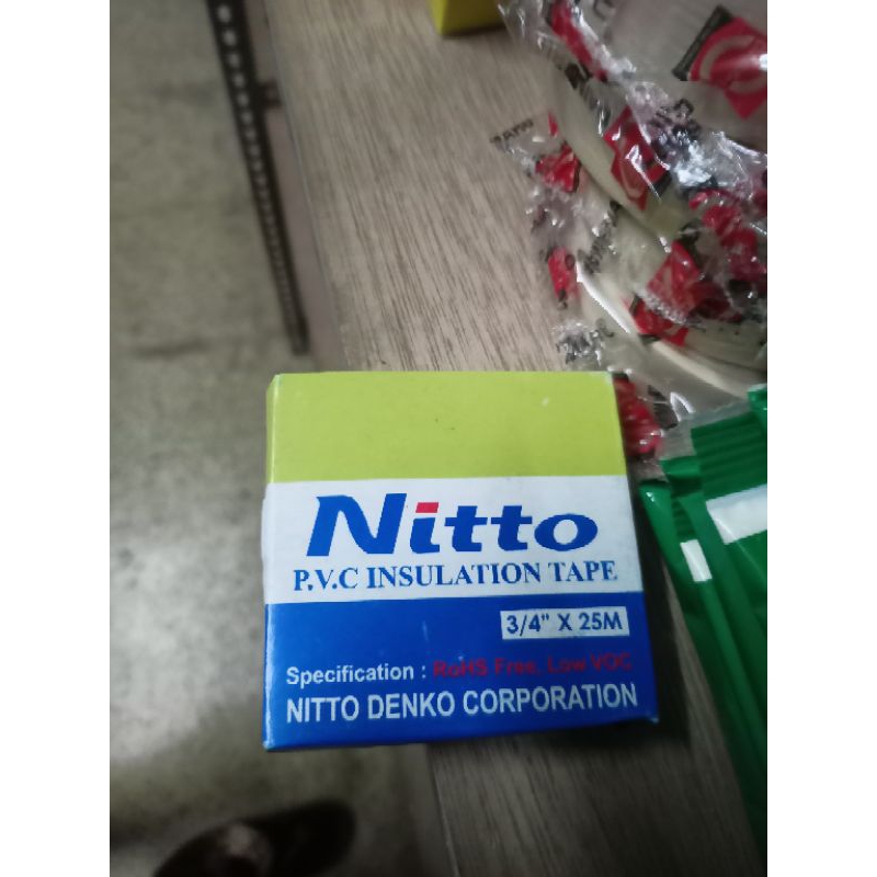 Jual Isolasi Listrik / Kabel Hitam PVC Tape NITTO BESAR / Eletrical ...