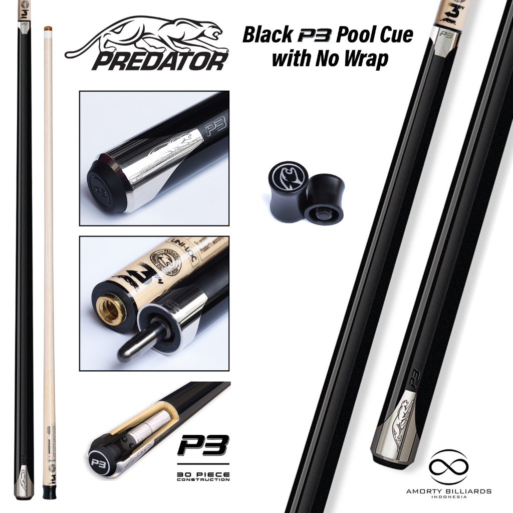 Jual Predator Black P3 Pool Cue - No Wrap | Shopee Indonesia
