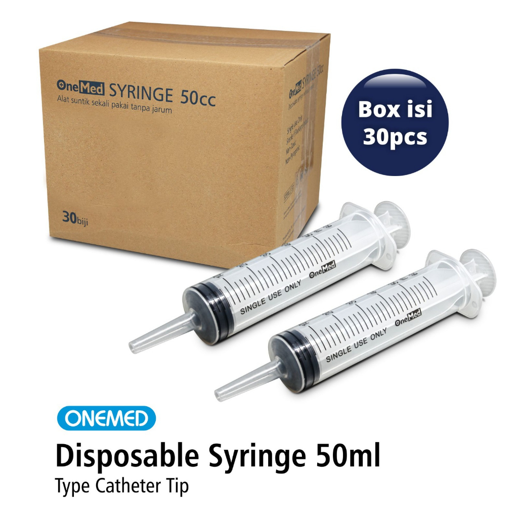 Jual Catheter Tip 50cc Onemed Feeding Syringe Box Isi 30Pcs OB | Shopee ...