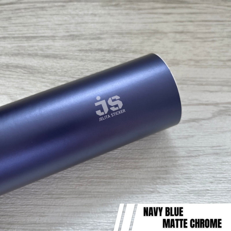 Jual Sticker Navy Blue Matte Chrome / Skotlet Midnight Blue Mettalic ...