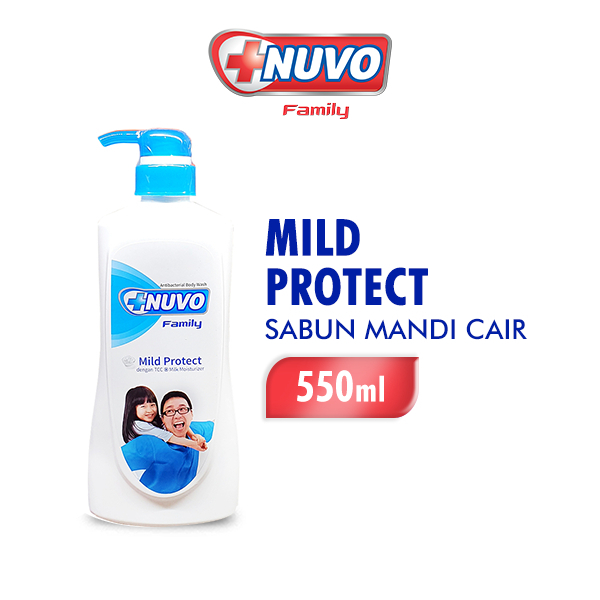 Jual Nuvo Family Sabun Mandi Cair Biru Mild Protect Botol 550 ml ...