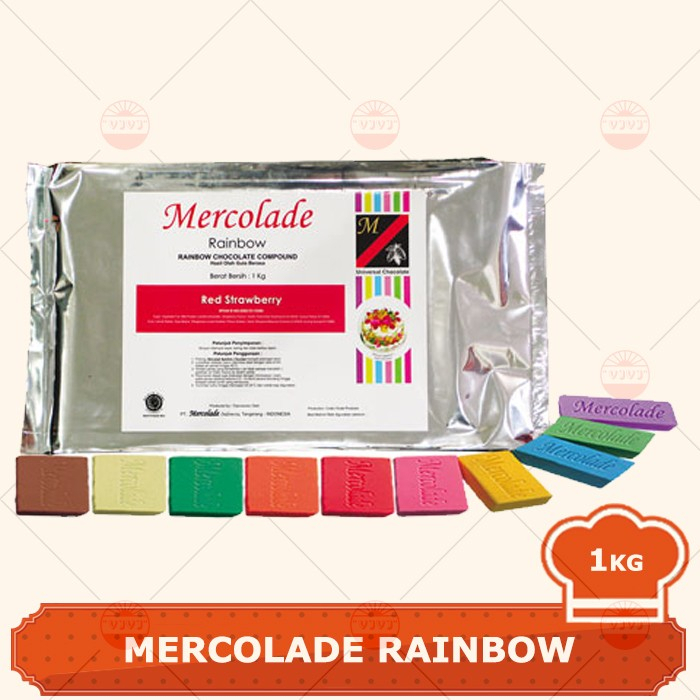 Jual COKLAT MERCOLADE RAINBOW CHOCOLATE COMPOUND 1KG | Shopee Indonesia