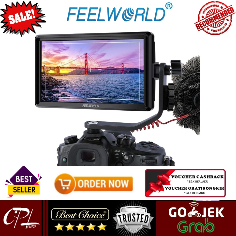 Jual Feelworld Fw568 V3 6 Inch 3d Lut Dslr Camera Field Monitor Ips