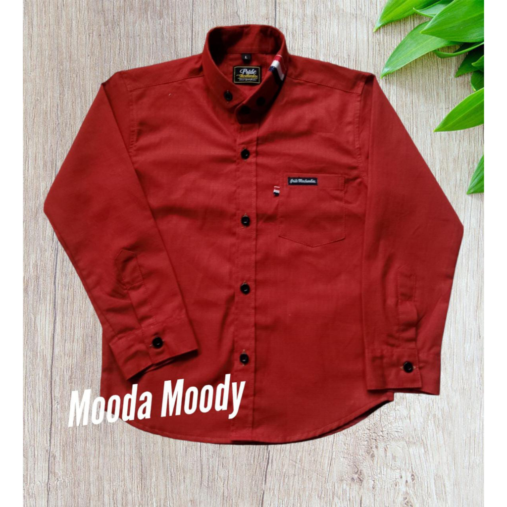 Jual Mooda Moody - Kemeja Anak Laki Laki Lengan Panjang Warna Merah ...