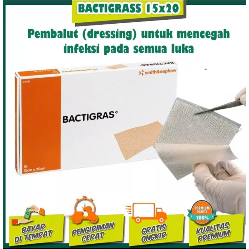 Jual BACTIGRAS 15X20 CM BALUTAN DRESSING PENCEGAH INFEKSI PADA LUKA ...
