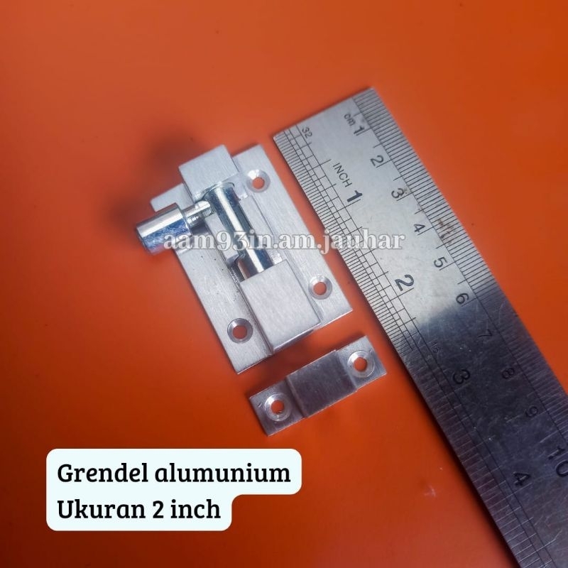 Jual grendel jendela 2 inch alumunium kotak grendel kamar grendel pintu ...