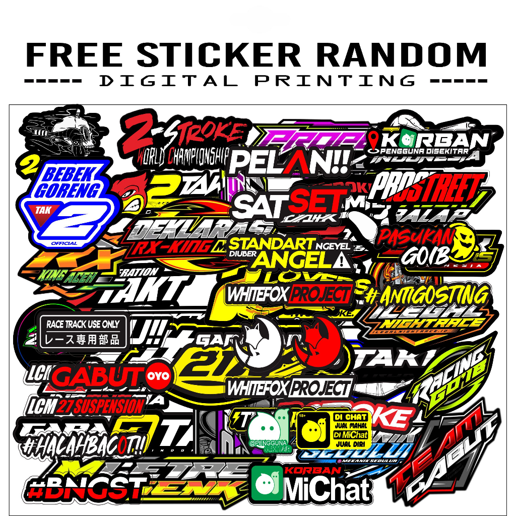 Jual STICKER PACK TUMBLER LAPTOP SOFTCASE HP SUNMORI 2 TAK PROSTREET ...