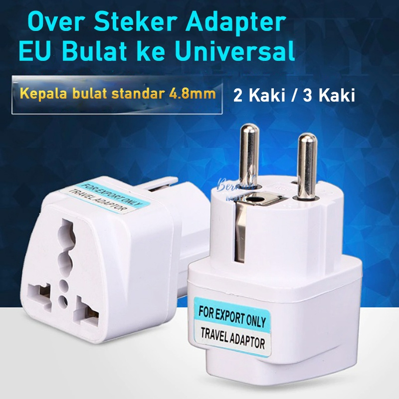 Jual Universal Power Plug / 2 Kaki / 3 Kaki Bulat Stop Kontak ...