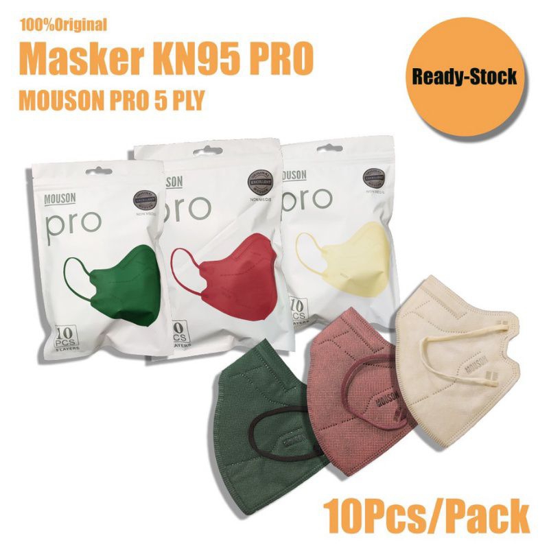 Jual MASKER KN95 PRO | WEMASK PRO | MOUSON PRO | ALL COLOUR 5PLY high ...