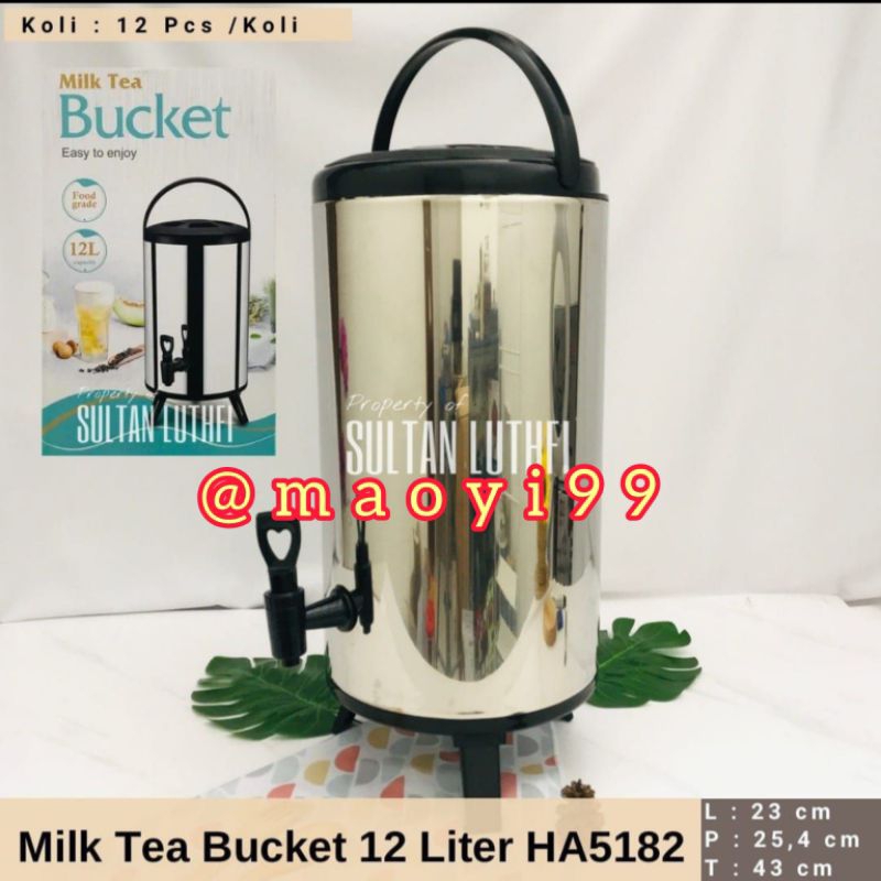 Jual Water Jug Milk Tea Bucket 12 Liter Stainless | Shopee Indonesia