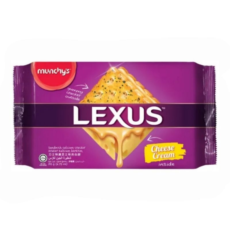 Jual MUNCHY'S LEXUS Cheese Cream Sandwich Biskuit Malaysia (190g ...