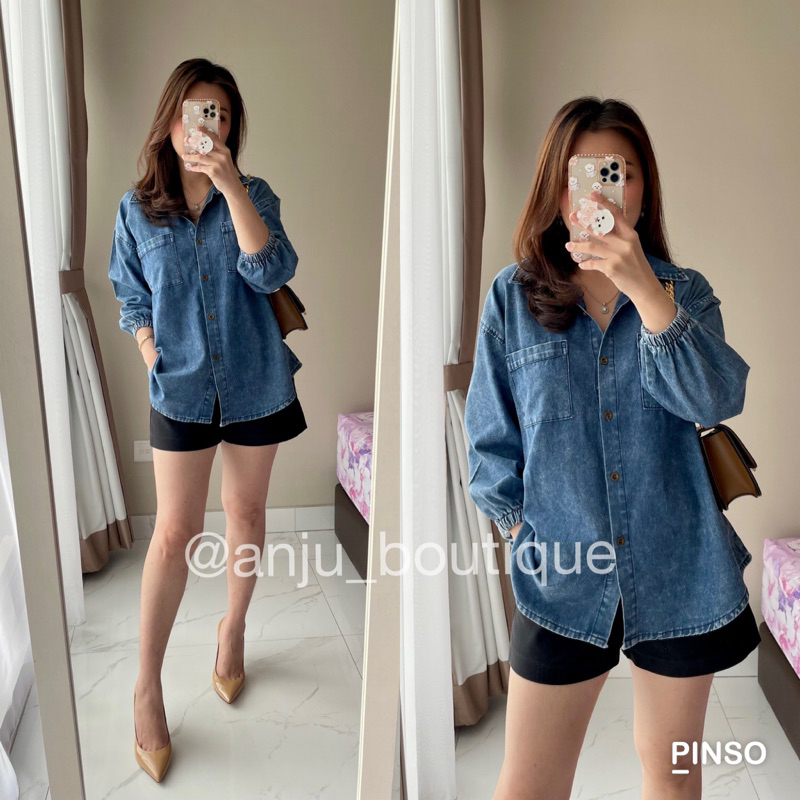 Jual Ryan Denim Shirt | Shopee Indonesia