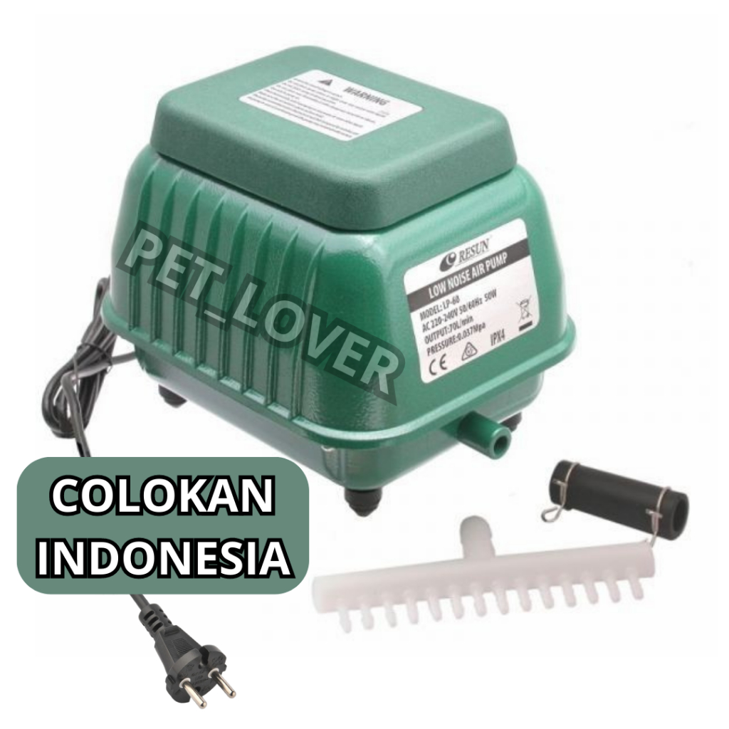 Jual Pompa Aerator Resun LP 60 Low Noise Silent Air Pump LP60 Colokan ...