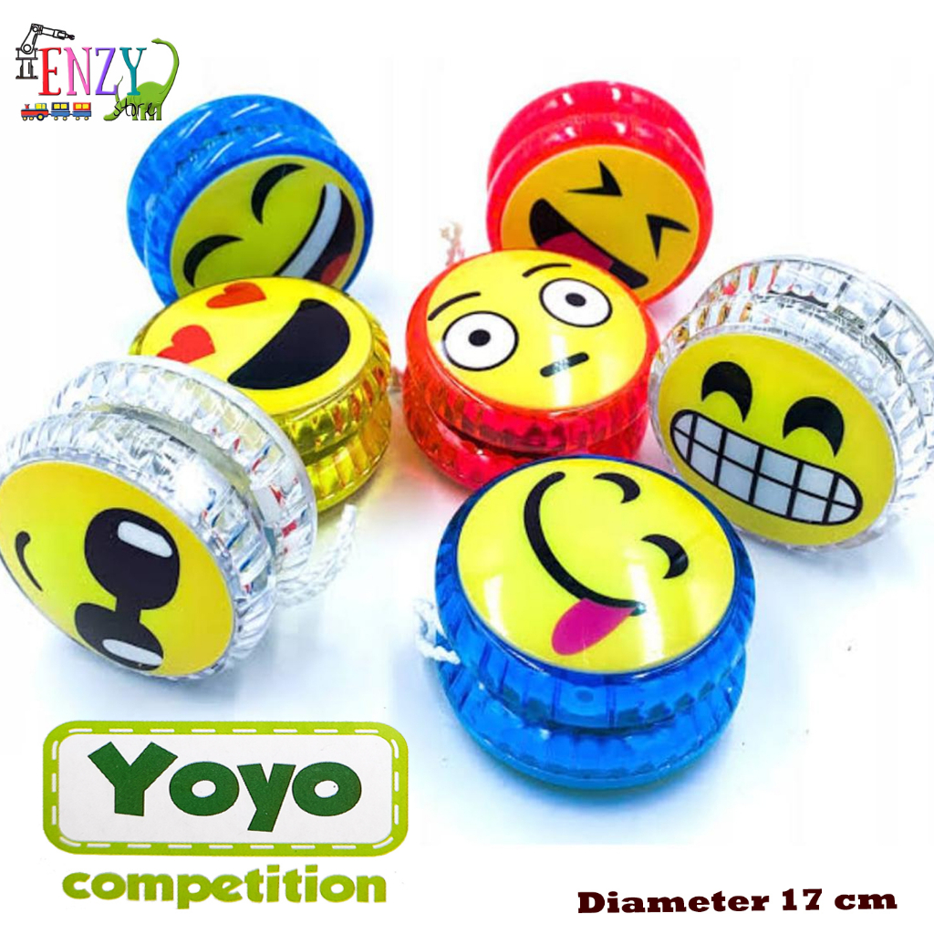 Jual Mainan Yo-Yo Emoticon Motif Gambar Smile Senyum Smiley Face Yoyo ...