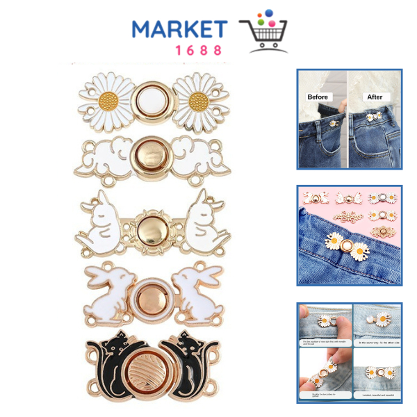 Jual Market1688 Kancing Jeans Simple Karakter Kait Pengecil Lingkar ...