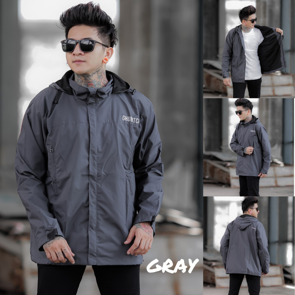 Jual JAKET PARKA SIMPLE ABU TUA 02 - JAKET PARKA OUTDOOR - JAKET GUNUNG ...