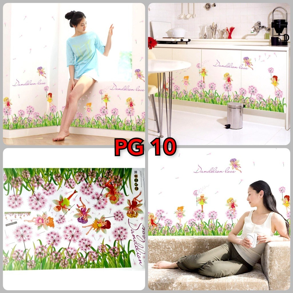 Jual GM - STICKER DINDING PAGAR BUNGA LIST STIKER DINDING PAGAR TANAMAN | WALLSTICKER FENCE ...