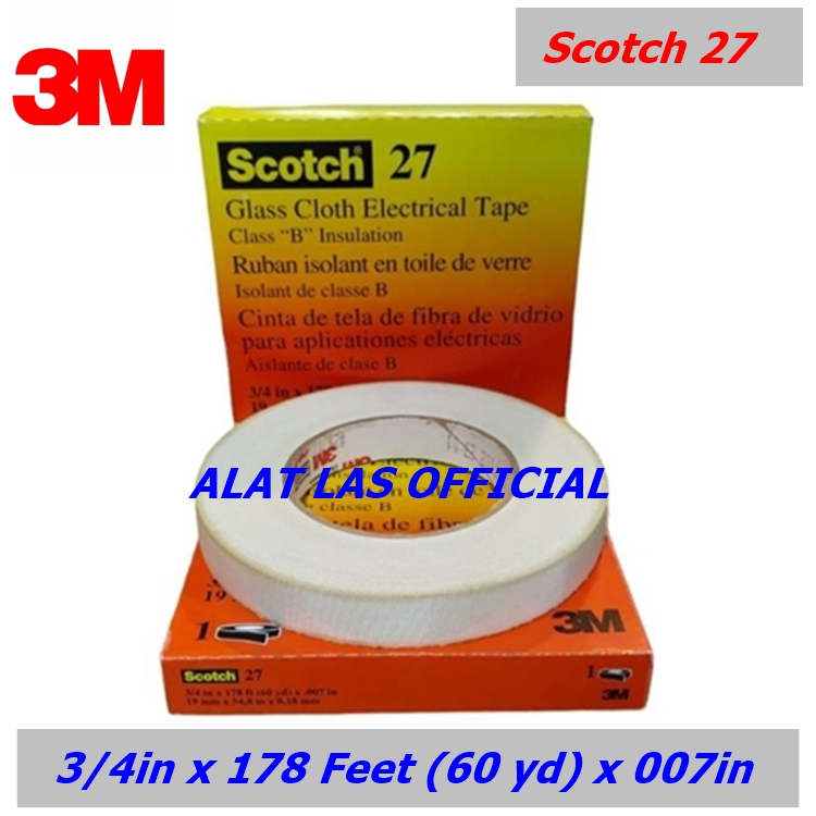 Jual Isolasi Listrik 3M Scotch 27 Ukuran 19 MM X 55 Meter | Shopee Indonesia