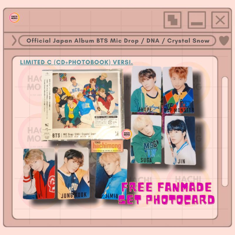 Jual Album BTS - Mic Drop / DNA / Crystal Snow (CD+Photobook) Limited C ...