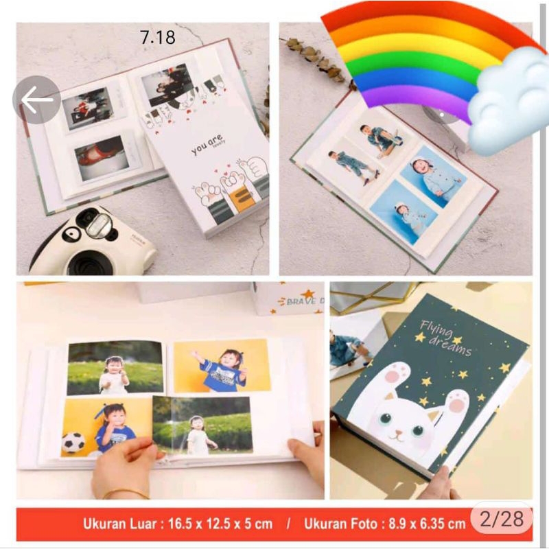 Jual Album Foto 200 Lembar Photo 2R Motif Klasik Colorful Album ...