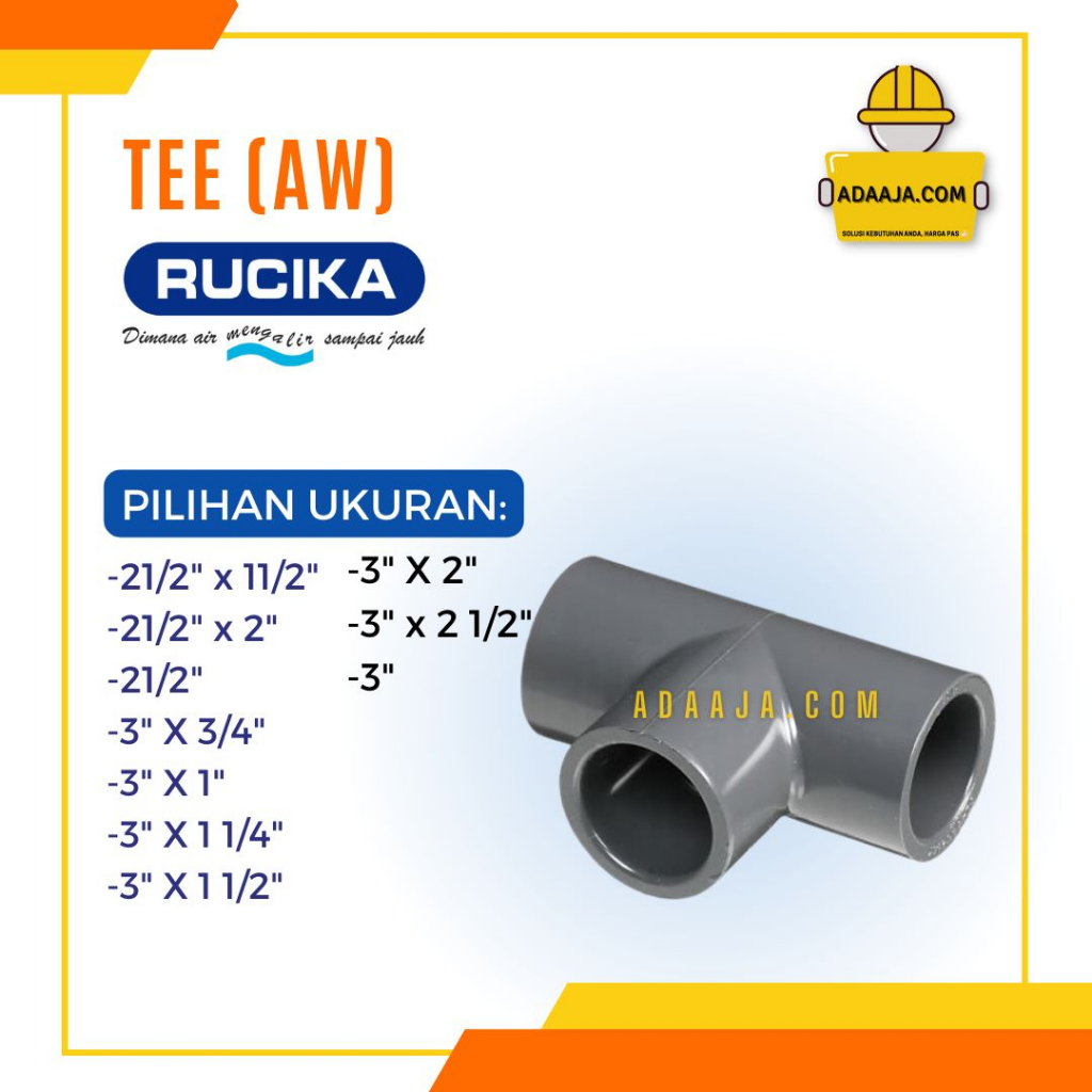 Jual Sambungan Pipa T Rucika Tee PVC | Shopee Indonesia