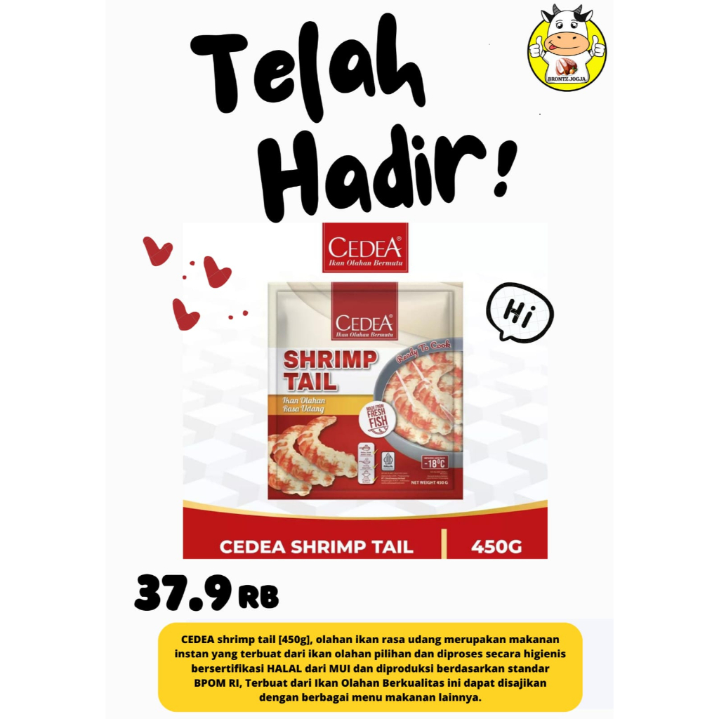Jual CEDEA SHRIMP TAIL 450GR - FROZEN FOOD - BRONTZ JOGJA | Shopee ...