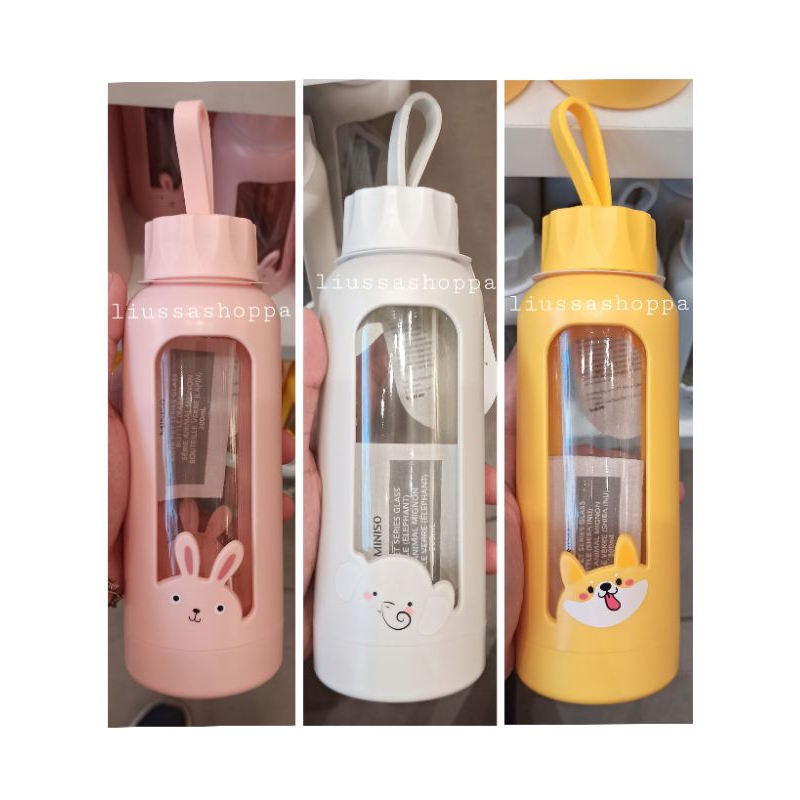 Jual Botol Miniso - Cute Pet Series Plastic Glass Bottle 300ml | Shopee ...