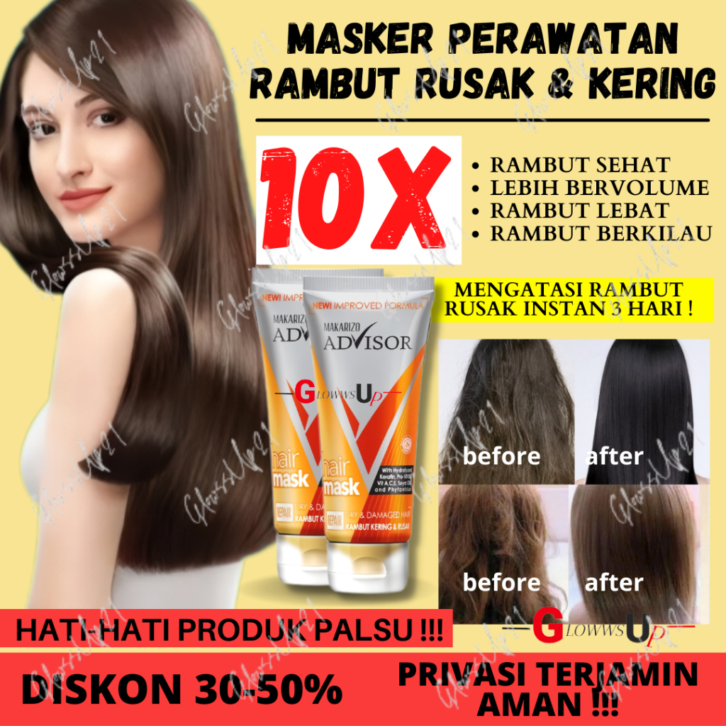 Jual MAKARIZO ADVISOR HAIR MASK 45ML - MASKER RAMBUT MAKARIZO TUBE 45ML ...