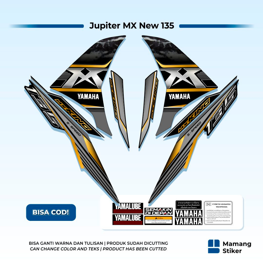 Jual Striping Jupiter MX New 135 Variasi (22) Malaysia Exciter Thailand ...