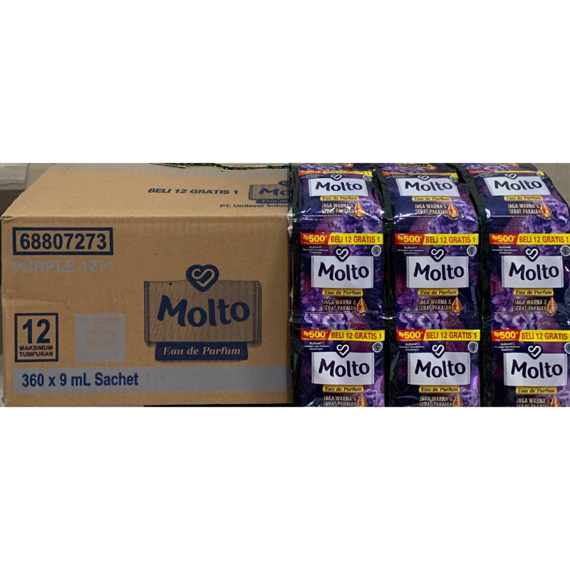Jual Molto Purple Pelembut dan Pewangi Pakaian (1 Karton isi 390 sachet ...