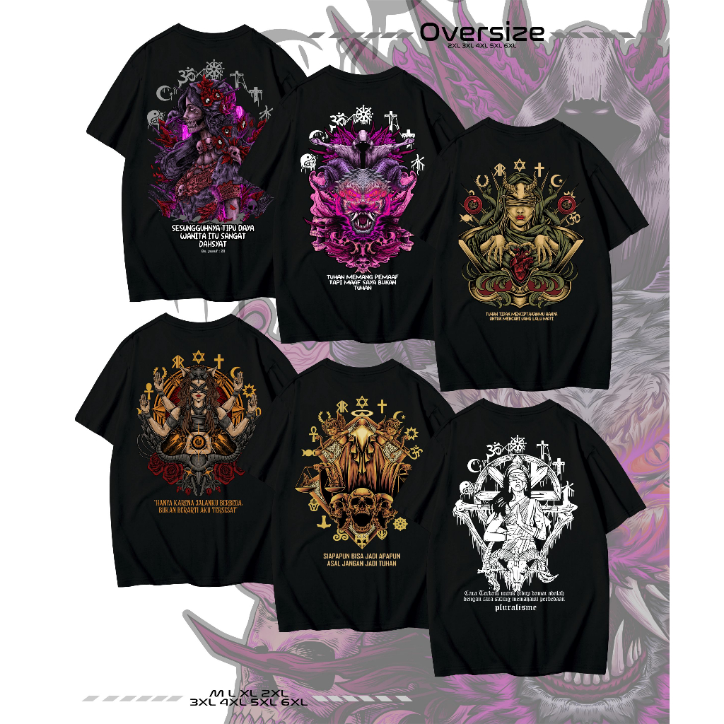 Jual KAOS PLURALISME OVERSIZE | KAOS SATANIC VOLT BAJU BIG SIZE JUMBO ...