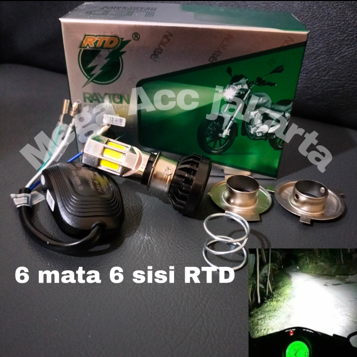 Jual Lampu LED Motor 6 sisi AC DC H6 35W RTD 6 Mata 100% ORI RTD RAYTON ...
