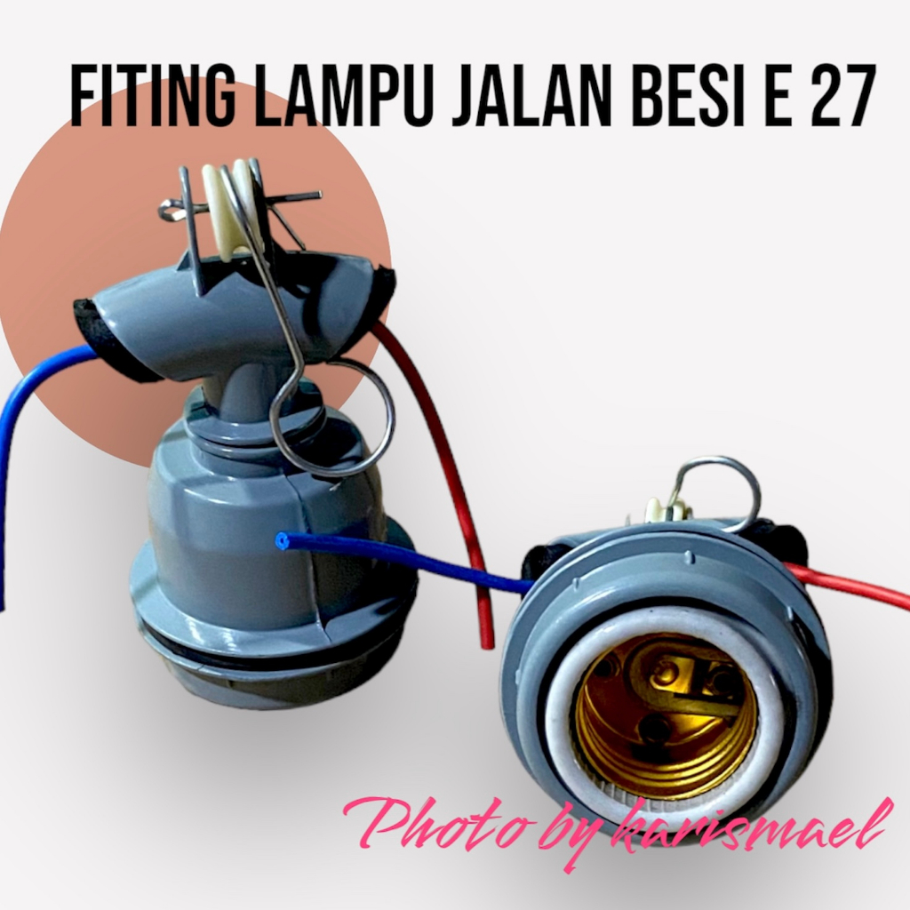 Jual FITTING / FITTING KERAMIK BESI KAP WD SOKET E27 FITTING GANTUNG JALAN | Shopee Indonesia
